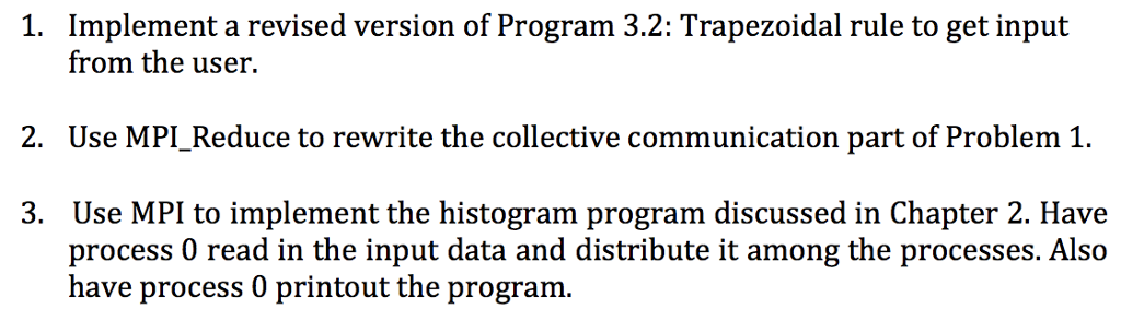 Solved 1. Implement a revised version of Program 3.2: | Chegg.com
