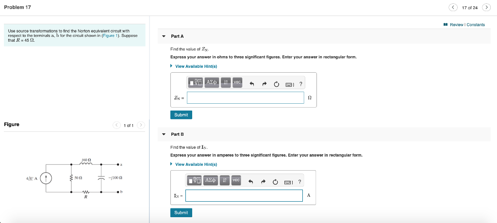 Solved Problem 17 17 of 24 > Review | Constants Use source | Chegg.com