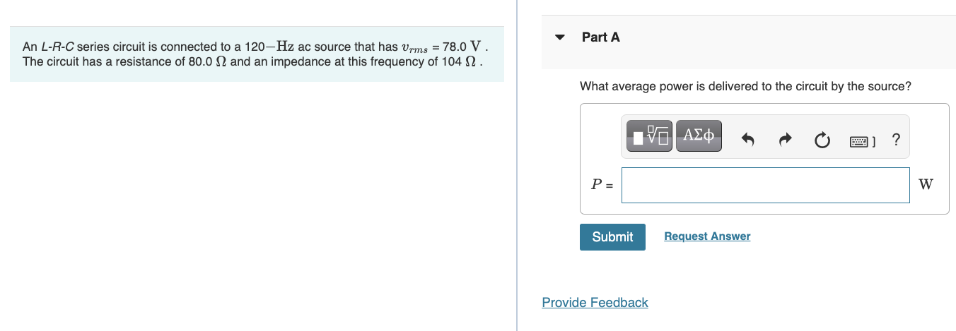 Solved An L-R-C series circuit is connected The circuit has | Chegg.com