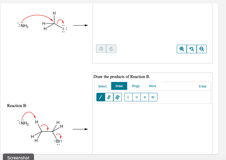 Solved H NH2 H H 2 Draw the products of Reaction B. Select | Chegg.com