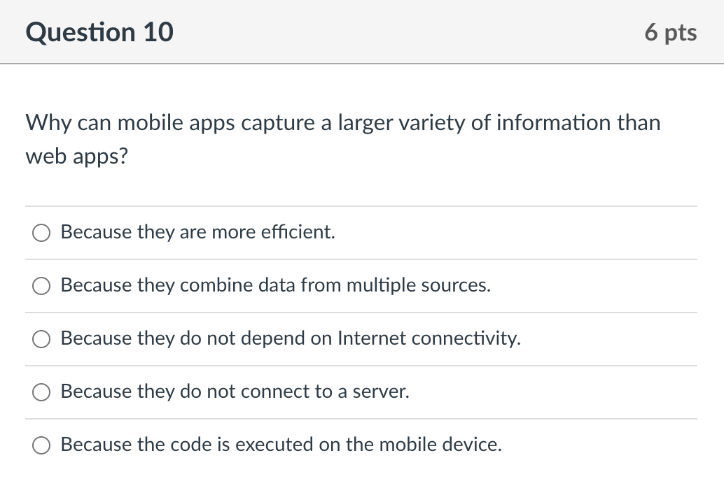Solved Which of the following is generally NOT considered | Chegg.com