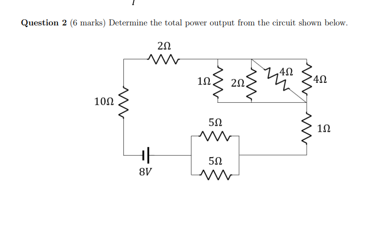 Solved Question 2 ( 6 marks) Determine the total power | Chegg.com