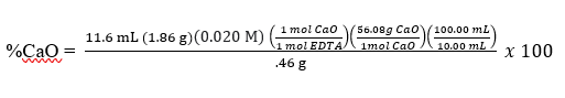 Solved Present the calculations to determine the% of CaO in | Chegg.com