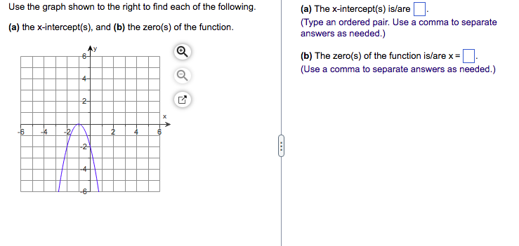 Solved Use the graph shown to the right to find each of the | Chegg.com