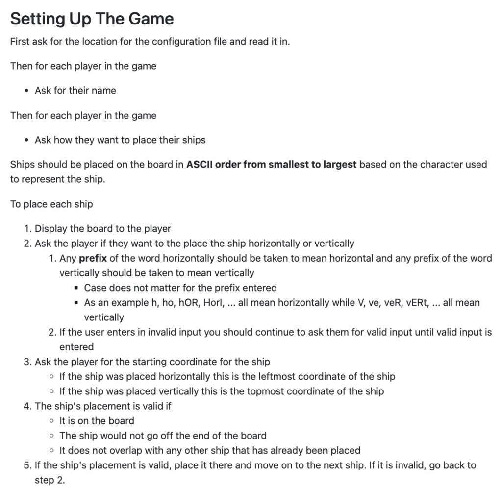 Solved Files To Submit A Zipfile Named Battleshipzip That 7307