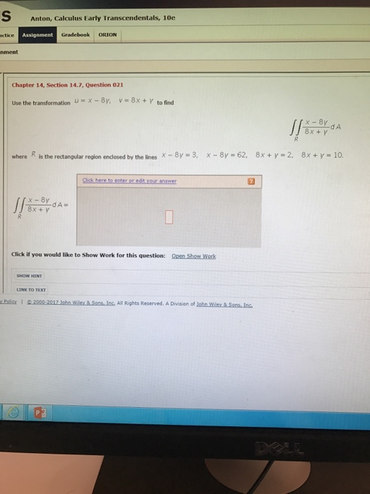 Solved Use the transformation u = x - 8y, v = 8x + y to find | Chegg.com Solved Use the transformation u = x - 8y, v = 8x + y to find | Chegg.com