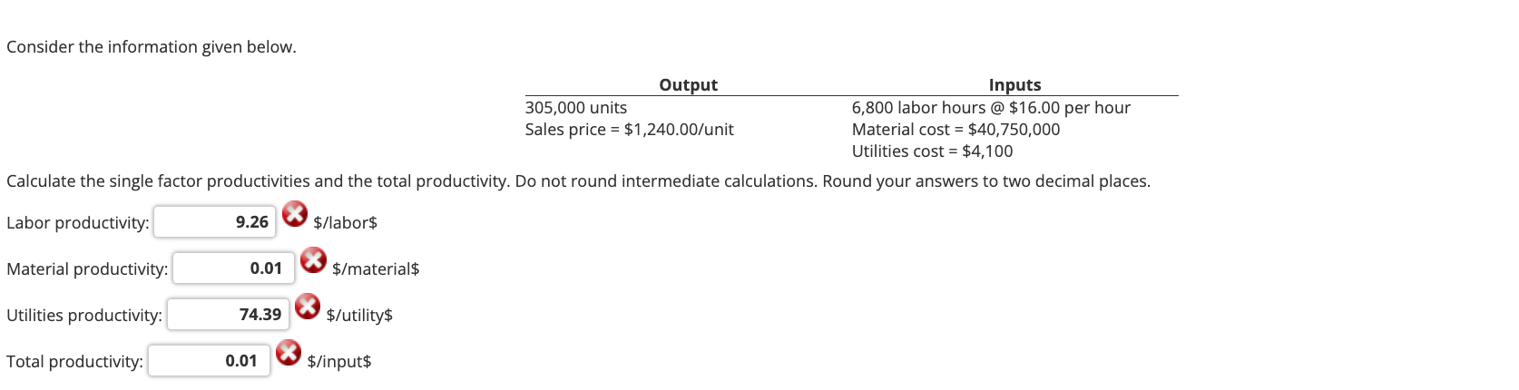 Consider the information given below. Calculate the | Chegg.com