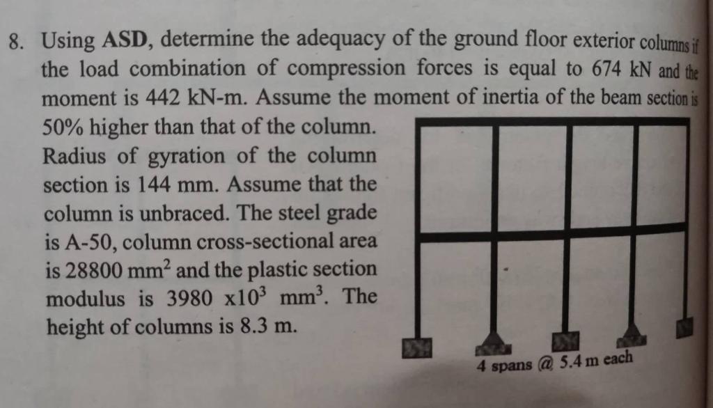 Solved 8. Using ASD, determine the adequacy of the ground | Chegg.com