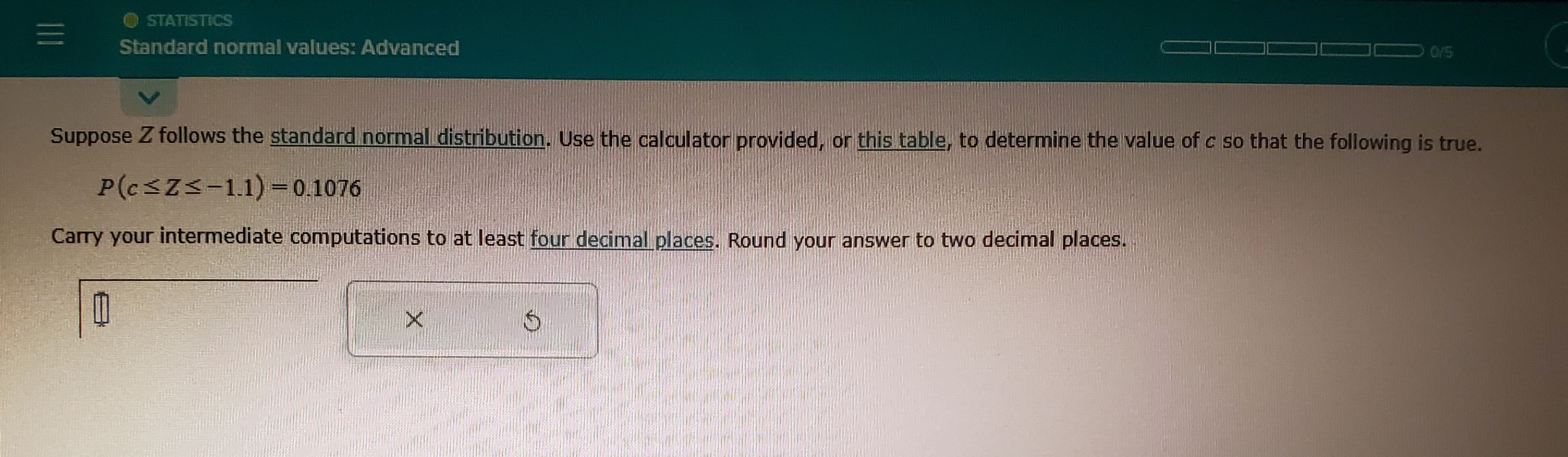 Solved Suppose Z follows the standard normal distribution. | Chegg.com