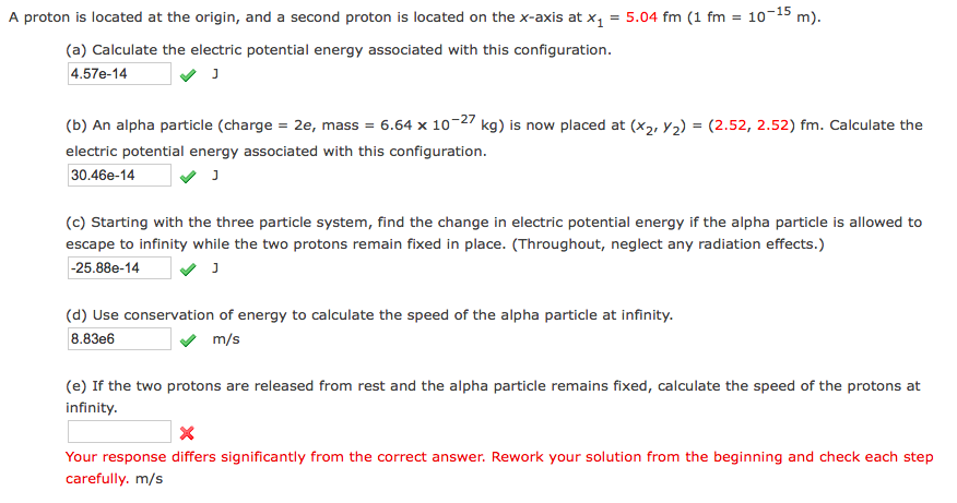 Solved A proton is located at the origin, and a second | Chegg.com