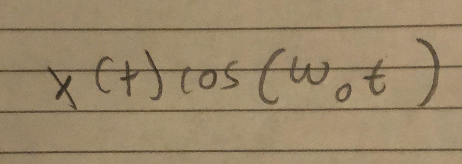 Solved obtain the Fourier transform of : x(t)cos(Wot). | Chegg.com