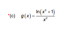Solved g(x)=x2ln(x3+1) | Chegg.com