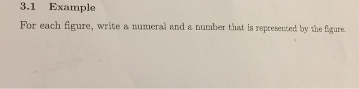 3.1 Example For each figure, write a numeral and a | Chegg.com