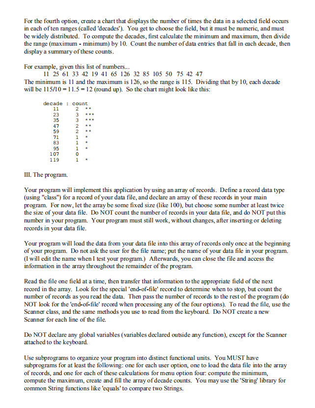 CSC100 - Program #3 Sequential File Processing and | Chegg.com