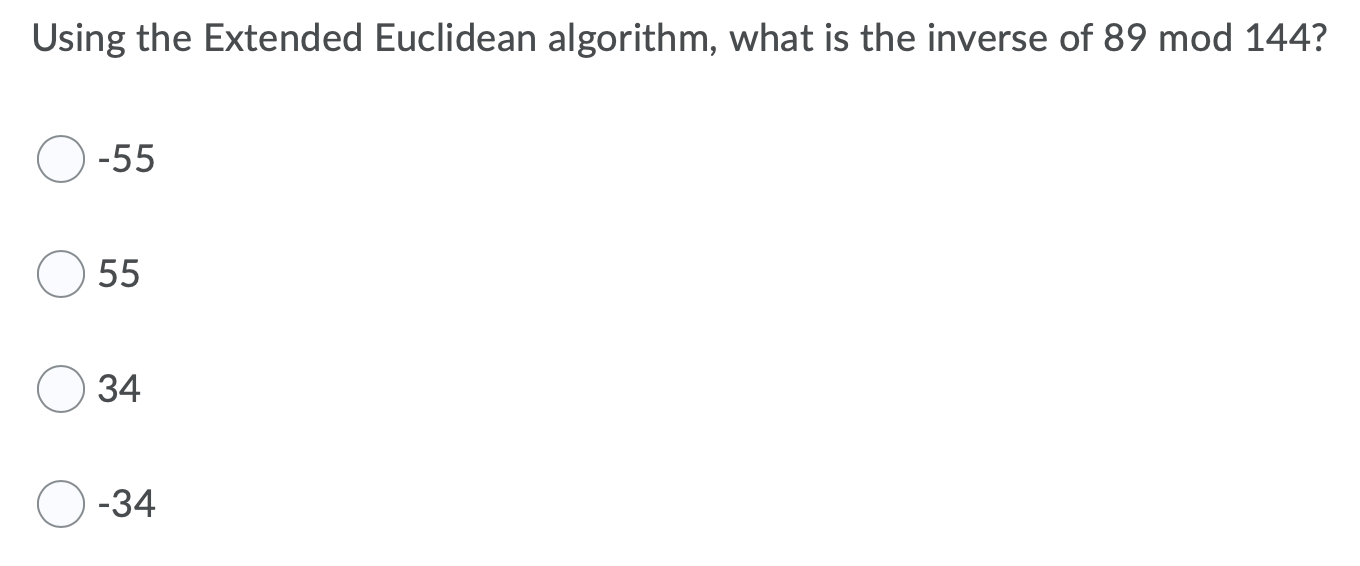 Solved Using the extended Euclidean algorithm, we can show | Chegg.com