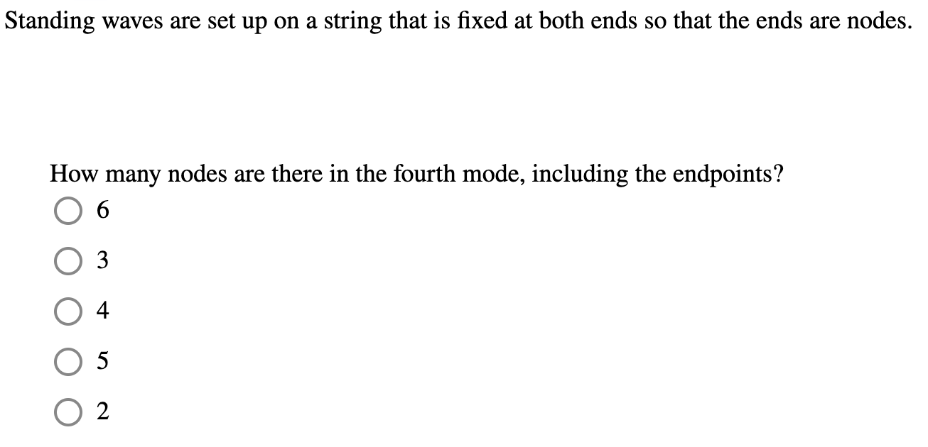 Solved Standing waves are set up on a string that is fixed | Chegg.com
