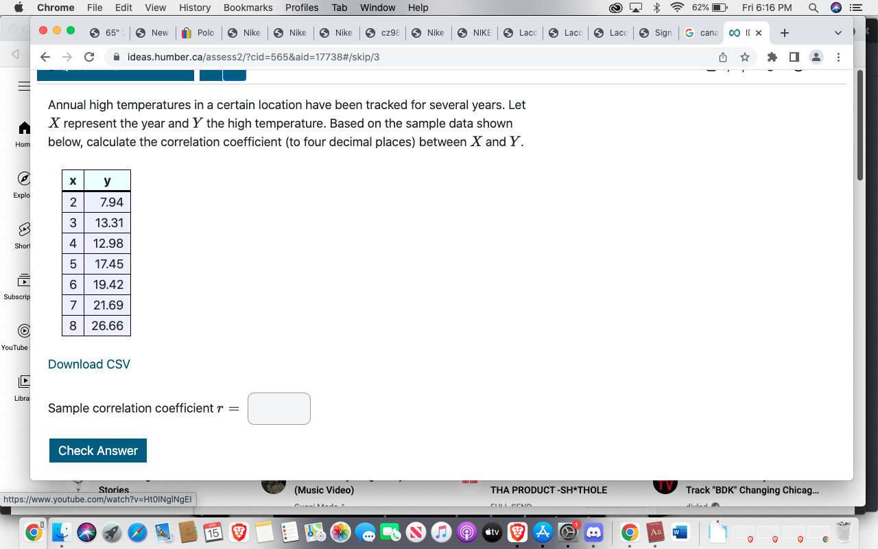 Solved Chrome File Edit View History Bookmarks Profiles Tab | Chegg.com