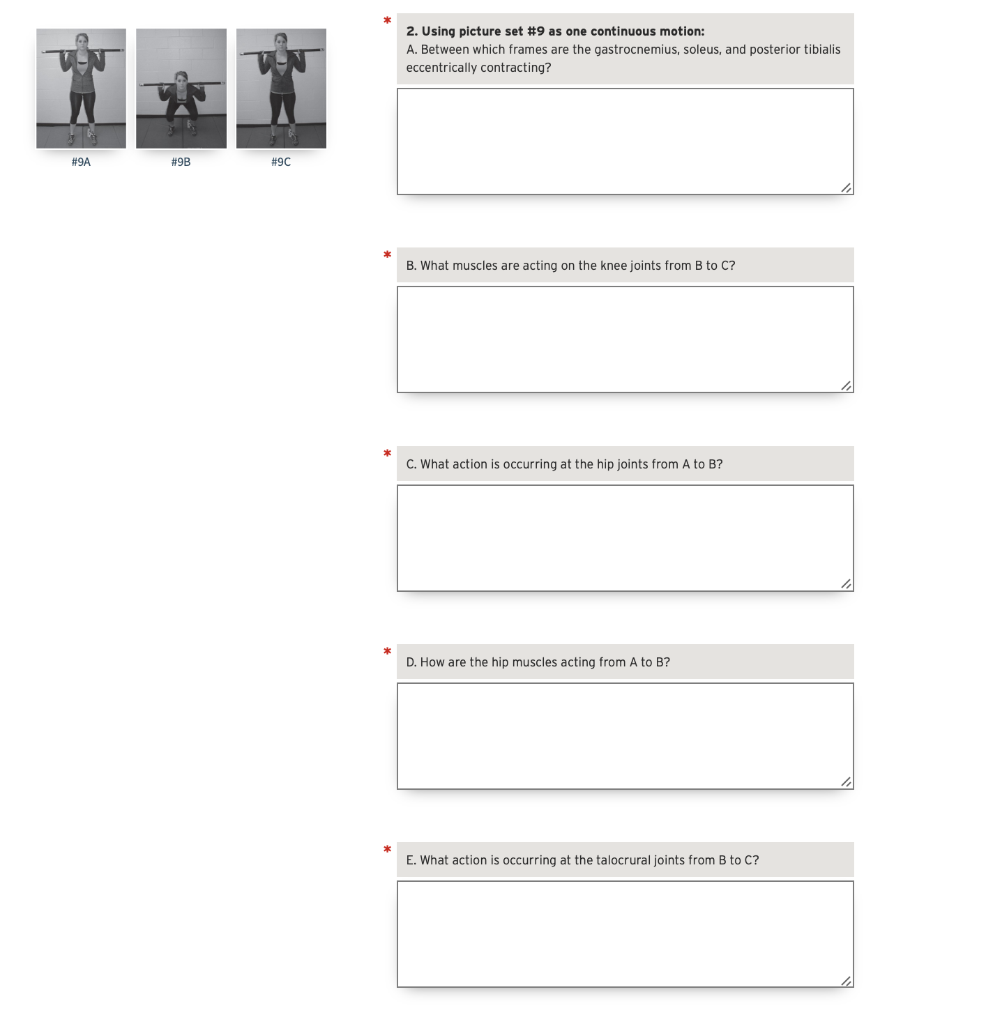 Solved 2. Using picture set \#9 as one continuous motion: A. | Chegg.com