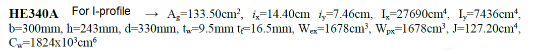 The size of the pressure bar (HE340A) in S235 steel | Chegg.com