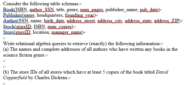 Solved Consider the following table schemas: Bookil SBN. | Chegg.com