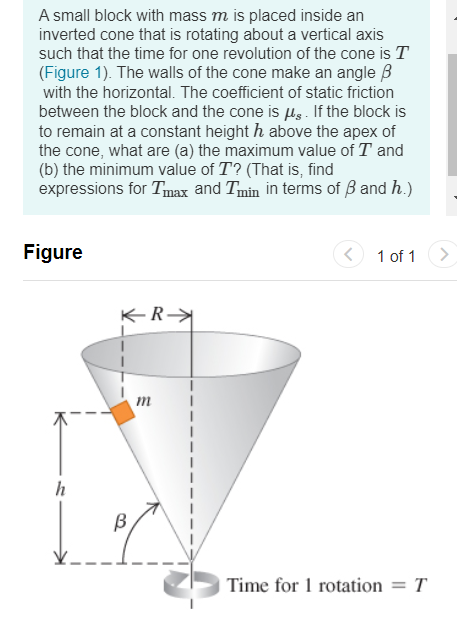 Solved A small block with mass m is placed inside an | Chegg.com