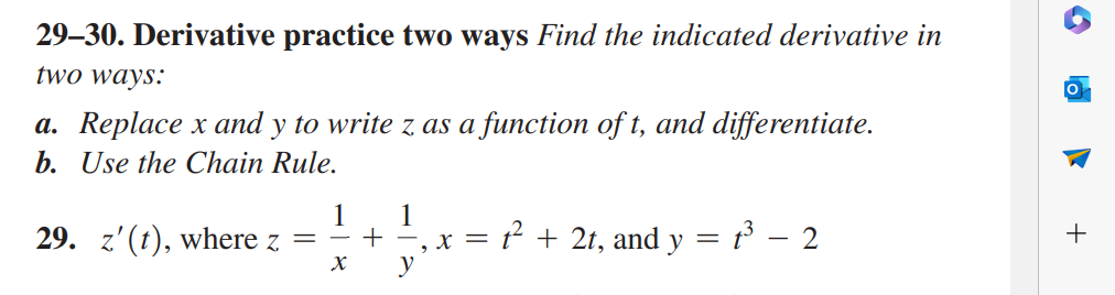 Solved 29-30. Derivative practice two ways Find the | Chegg.com