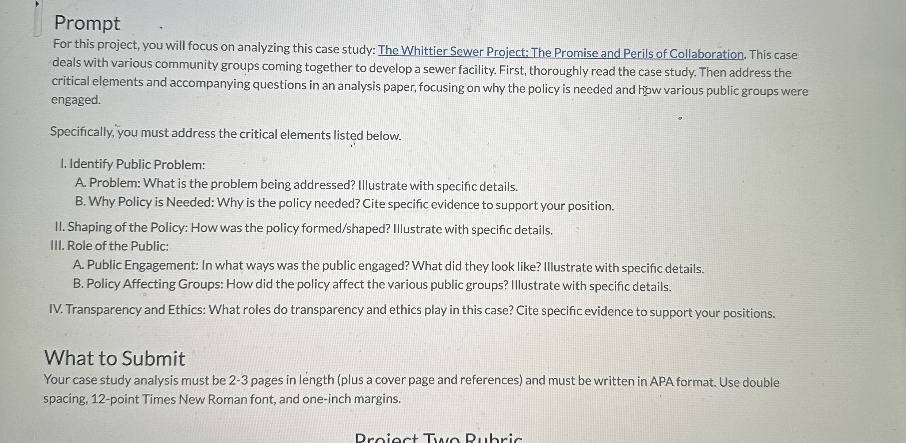 Solved Prompt For this project, you will focus on analyzing | Chegg.com