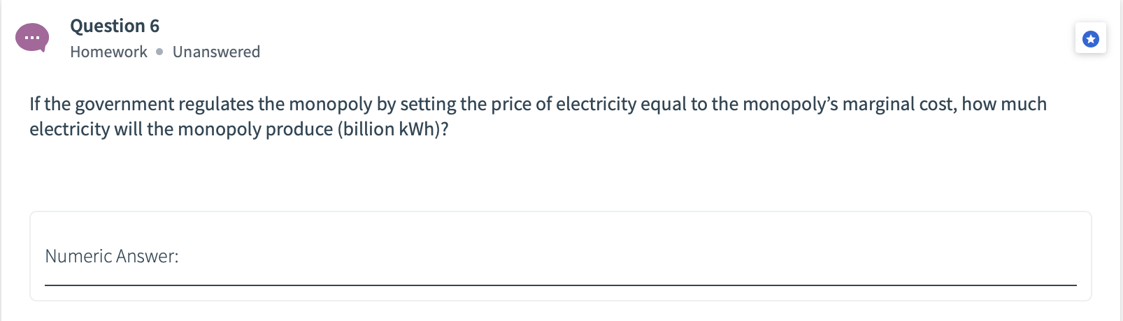 Solved Electric monopoly The figure below shows a monopoly | Chegg.com