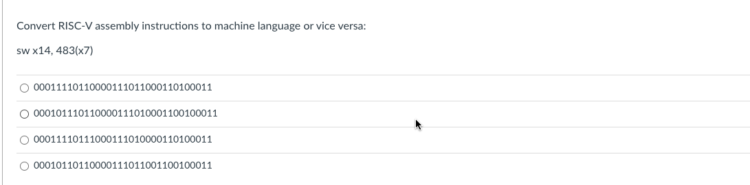 Solved Convert RISC-V assembly instructions to machine | Chegg.com