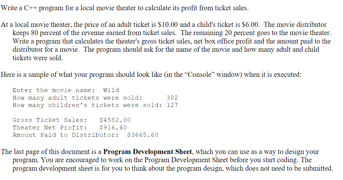 Solved In C++ please. The last page of this document is a | Chegg.com
