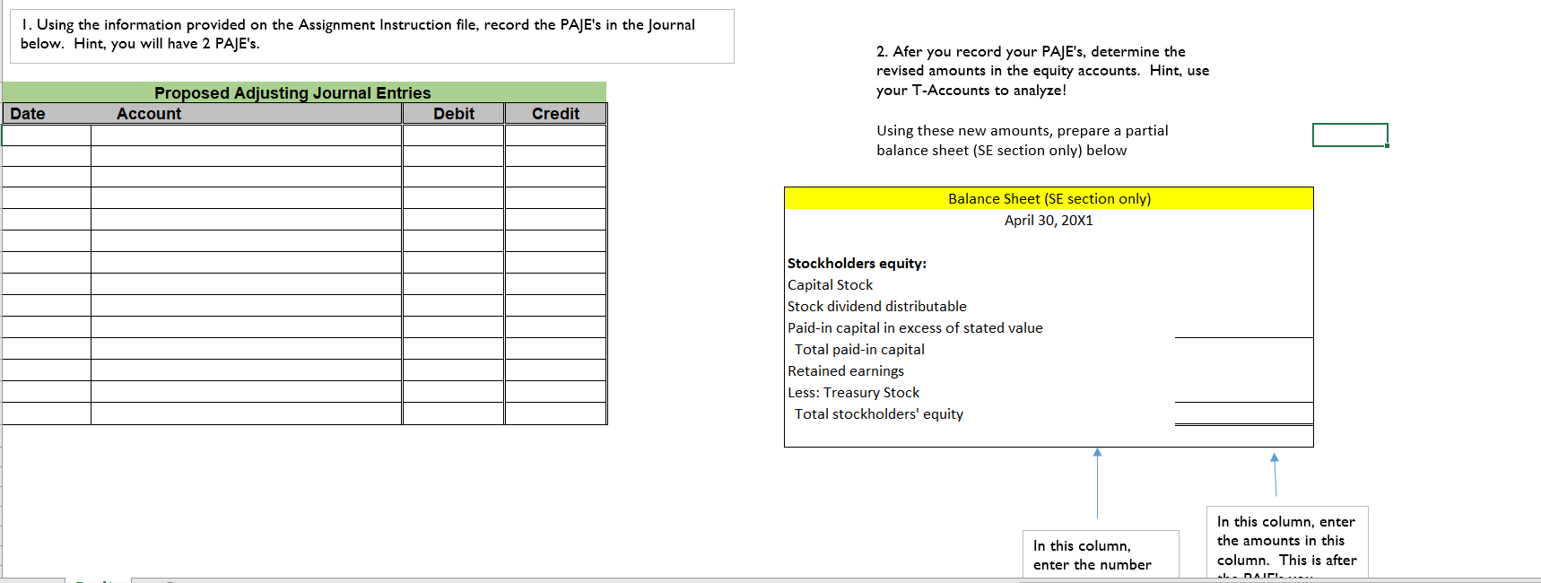 Solved 1. Using the information provided on the Assignment | Chegg.com