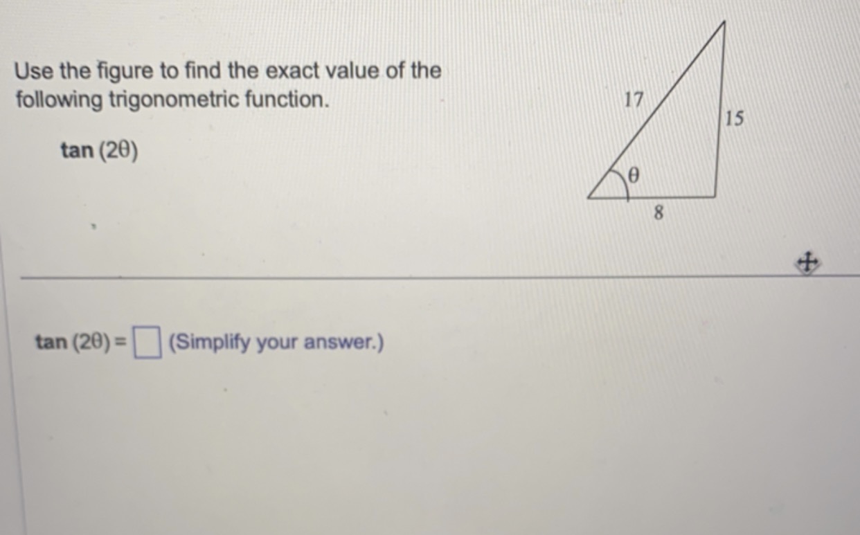 Solved Use the figure to find the exact value of the | Chegg.com