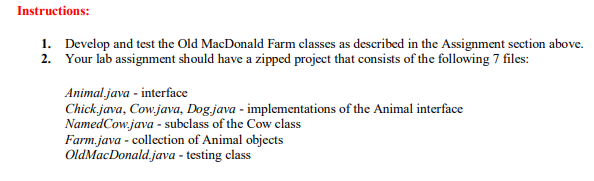 Solved Current code: //Animal.java public interface Animal | Chegg.com