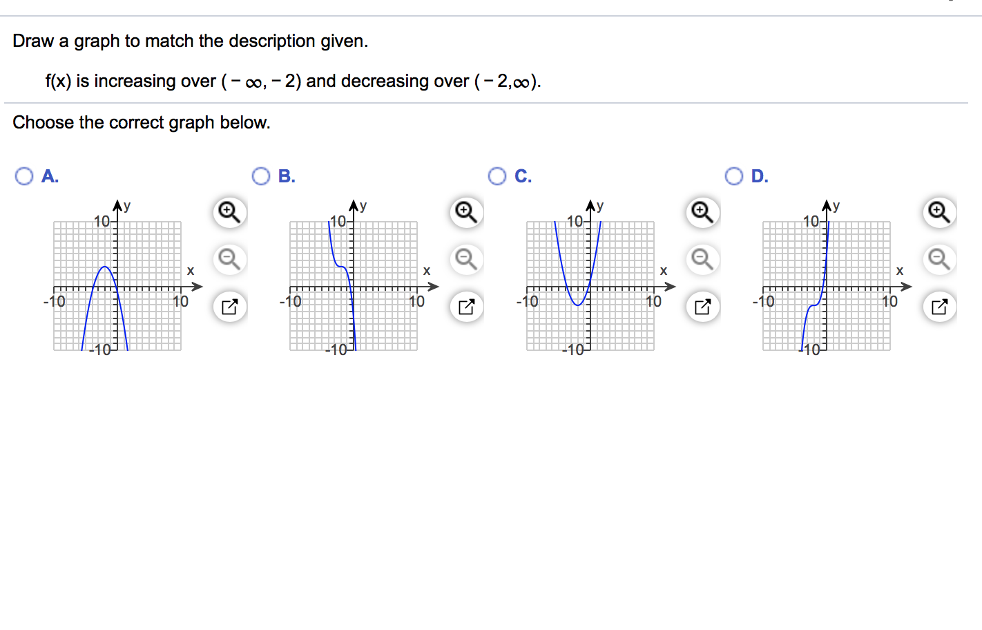 Solved Draw a graph to match the description given. f(x) is | Chegg.com