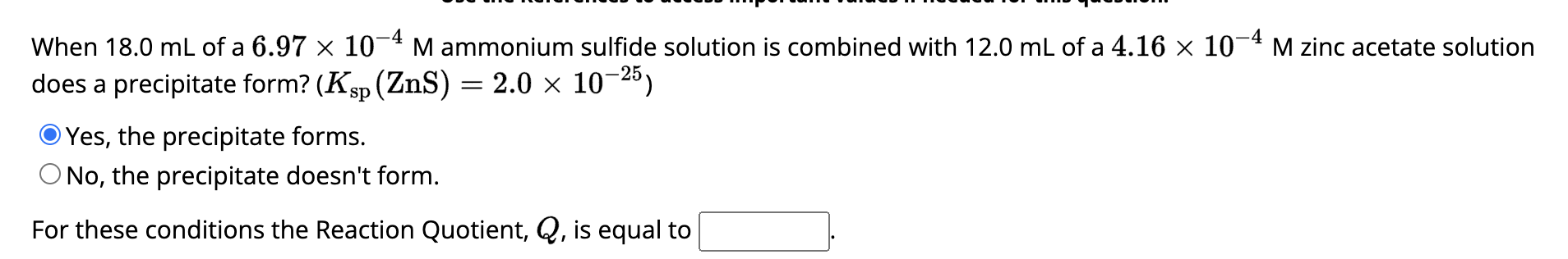 Solved a. ﻿When 18.0 ﻿mL of a 6.97\times 10-4 ﻿M ammonium | Chegg.com