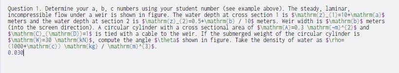 Solved Question 1. Determine your a, b, c numbers using your | Chegg.com