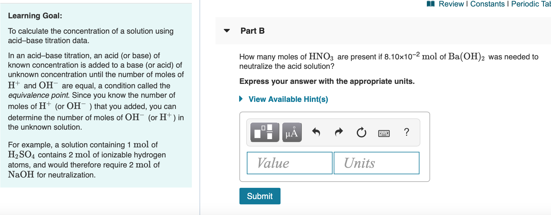 Solved Review | Constants | Periodic Tab Learning Goal: Part | Chegg.com
