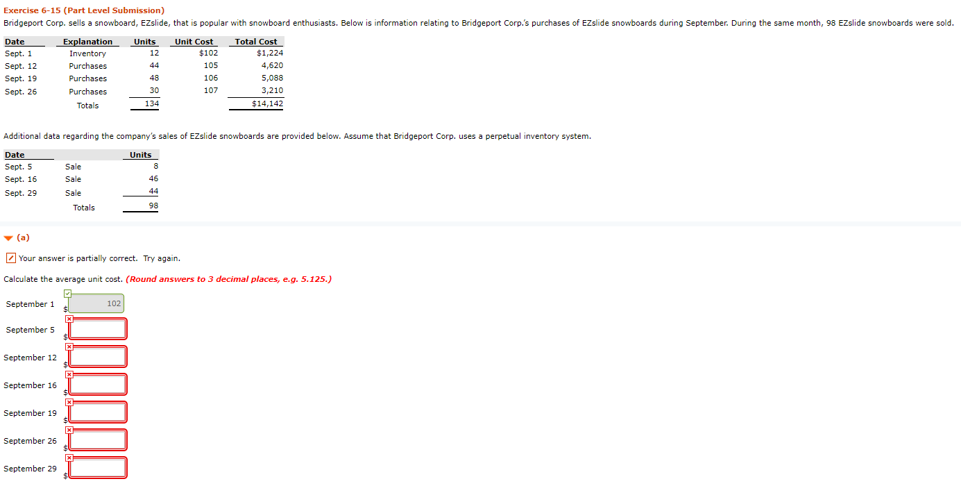 Solved Exercise 6-15 (Part Level Submission) Bridgeport | Chegg.com