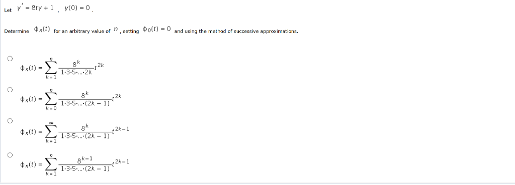 Solved ??(t) for an arbitrary value of n, setting Dolt 0lu) | Chegg.com
