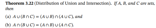 Solved Theorem 3.22 (Distribution of Union and | Chegg.com