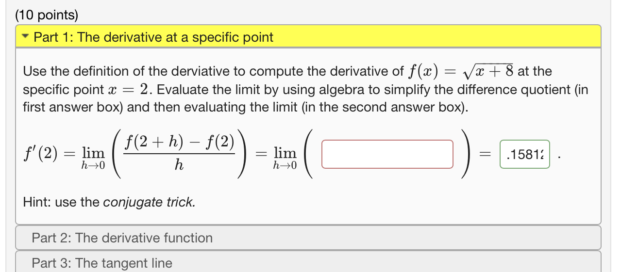 Solved Use the definition of the derviative to compute the | Chegg.com