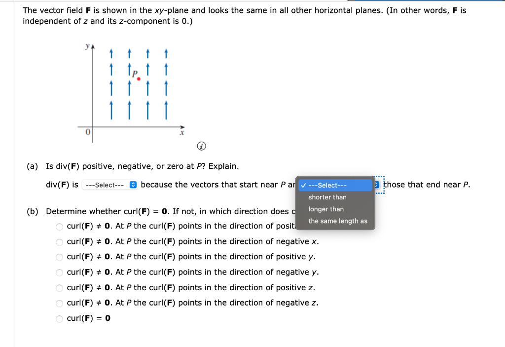 Solved The vector field F is shown in the xy-plane and looks | Chegg.com