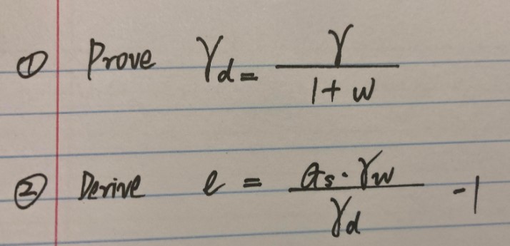 Solved γd=1+wγe=γdas⋅γw−1 | Chegg.com
