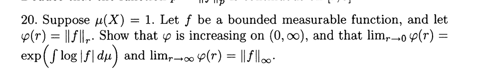 Solved Suppose μ(x)=1. ﻿Let f be ﻿a bounded measurable | Chegg.com