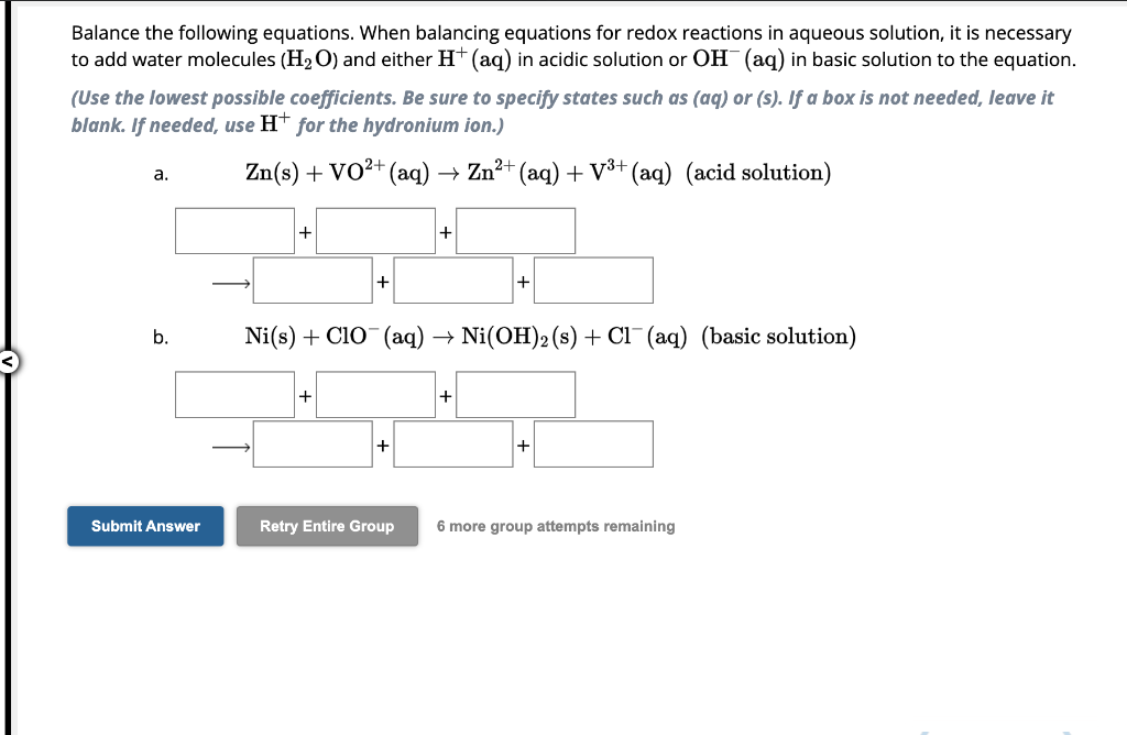Balance the following equations. When balancing | Chegg.com