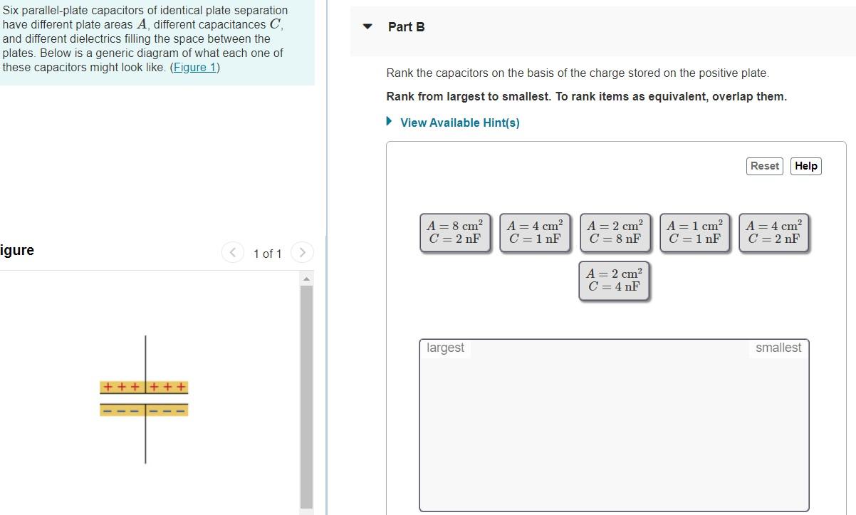 Solved Six parallel-plate capacitors of identical plate | Chegg.com