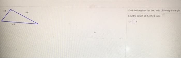 Solved Find the length of the third side of the right | Chegg.com