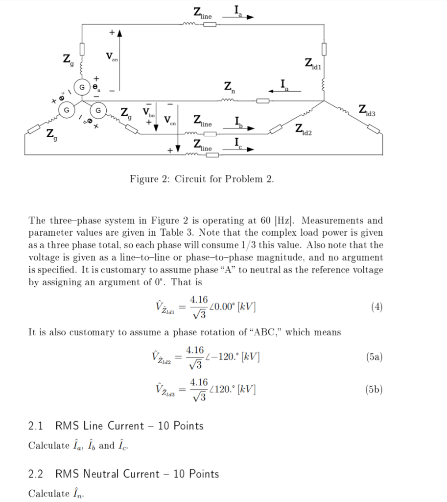 Solved + zo an za z Z z 1d3 V cn Lyine Z -ld2 +7 Z. line | Chegg.com