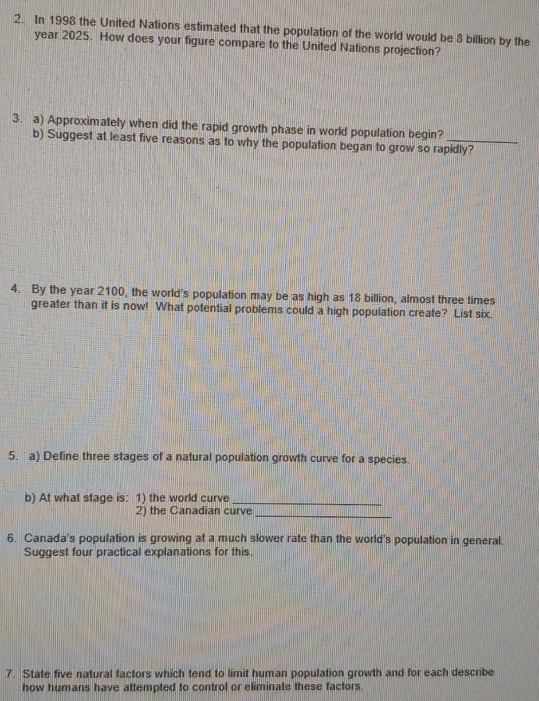 Solved Human Population Lab Problem Statement Humans can | Chegg.com