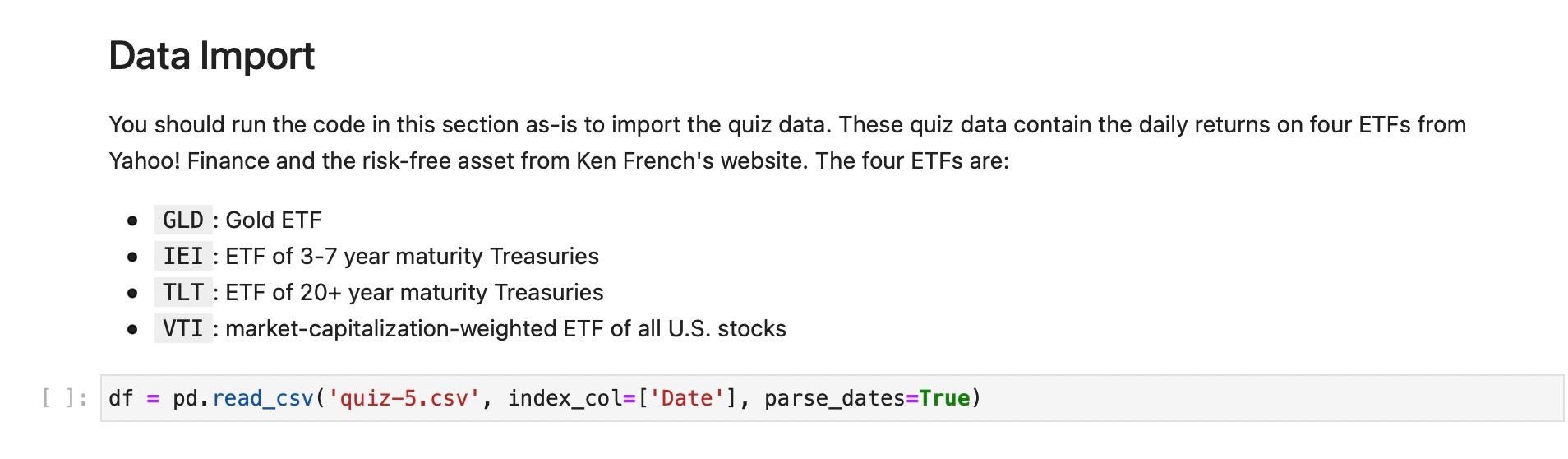 Solved [ ] Initialize Otter Import Otter Grader